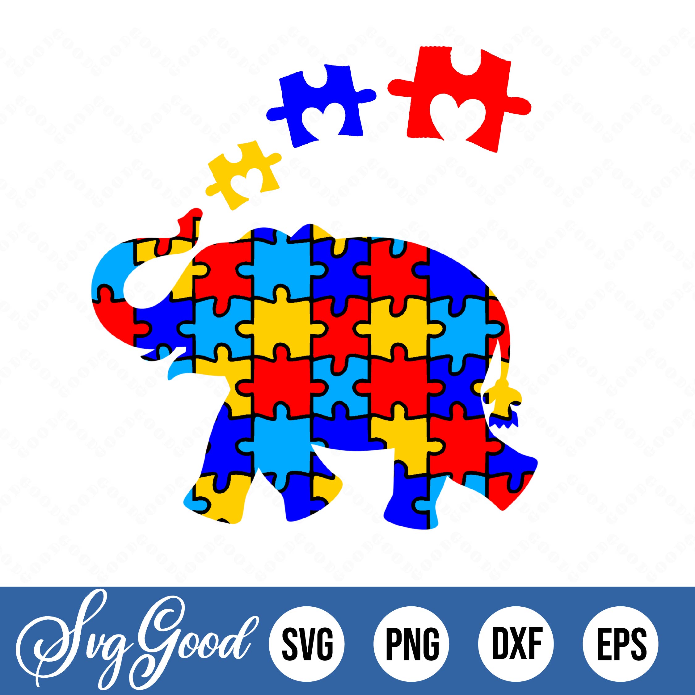 Cute Autism Elephant Puzzle Svg Png, Printable Png, Instant | Inspire ...