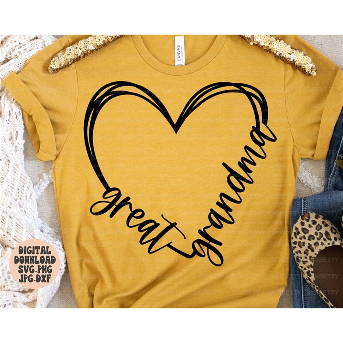 Great Grandma Heart Svg, Png, Jpg, Dxf, Great Grandma Svg, H - Inspire ...