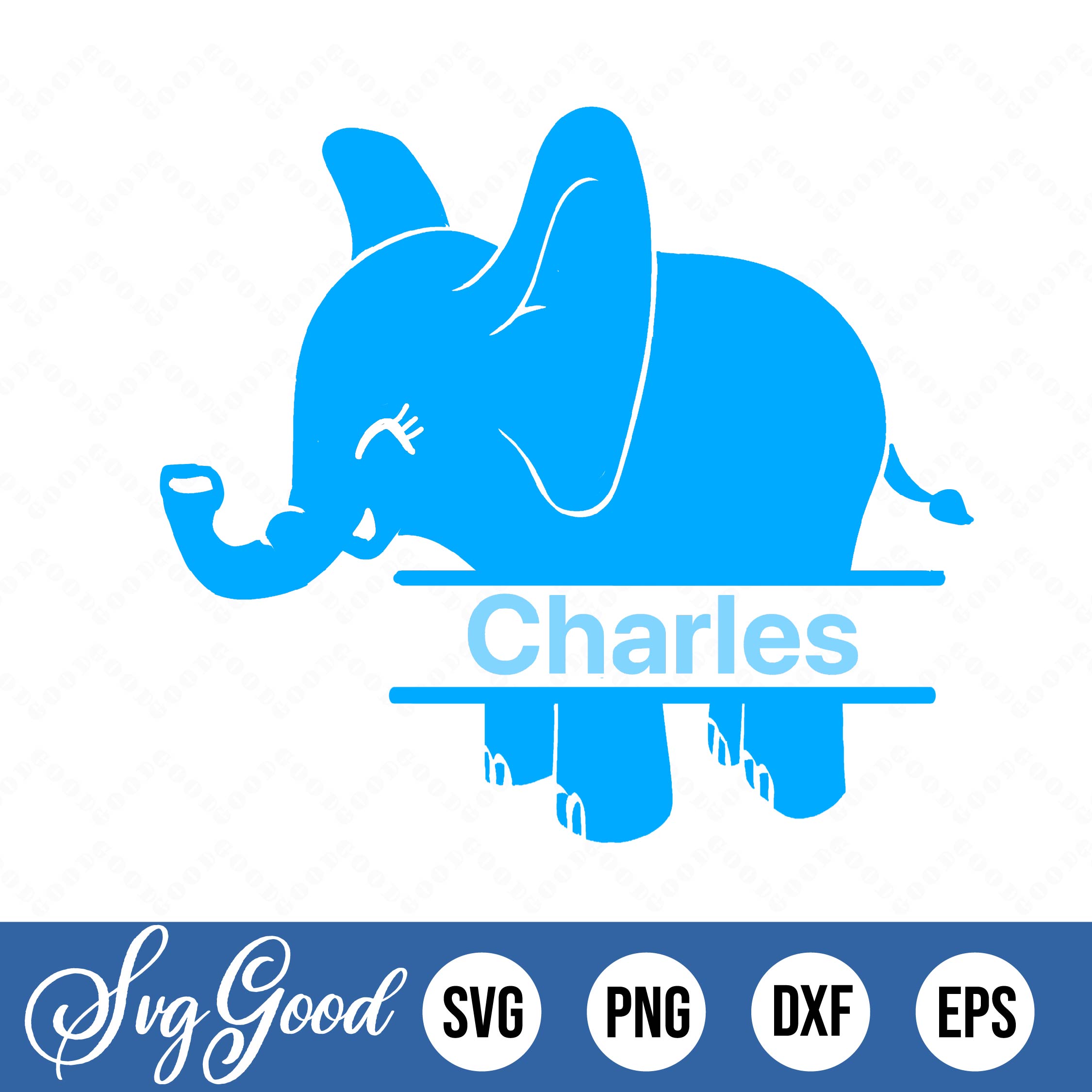 Baby Elephant Svg Baby Shower Monogram, Printable Png, Insta - Inspire ...