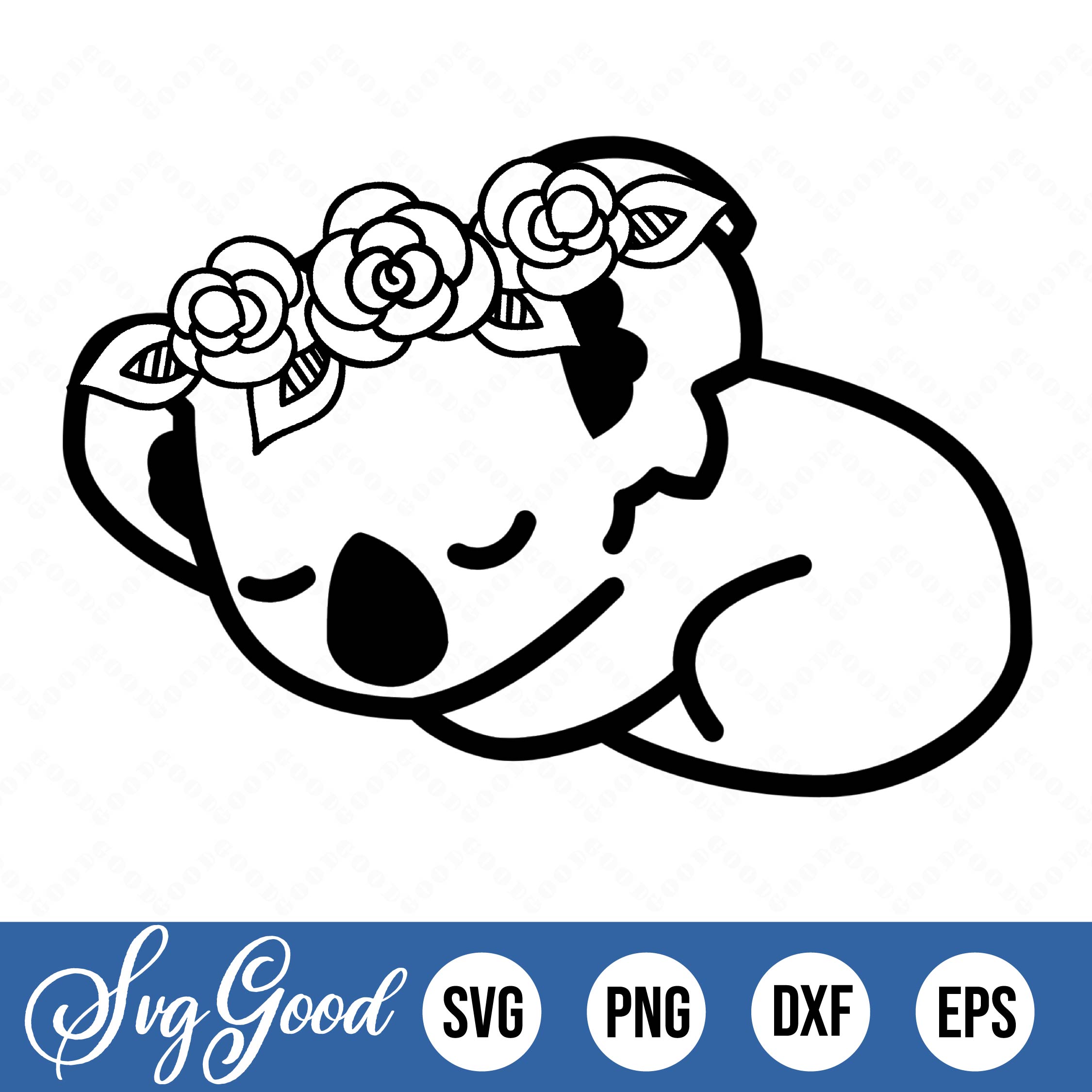 Koala Svg, Sleeping Koala Flower Crown, Printable Png, Insta | Inspire ...