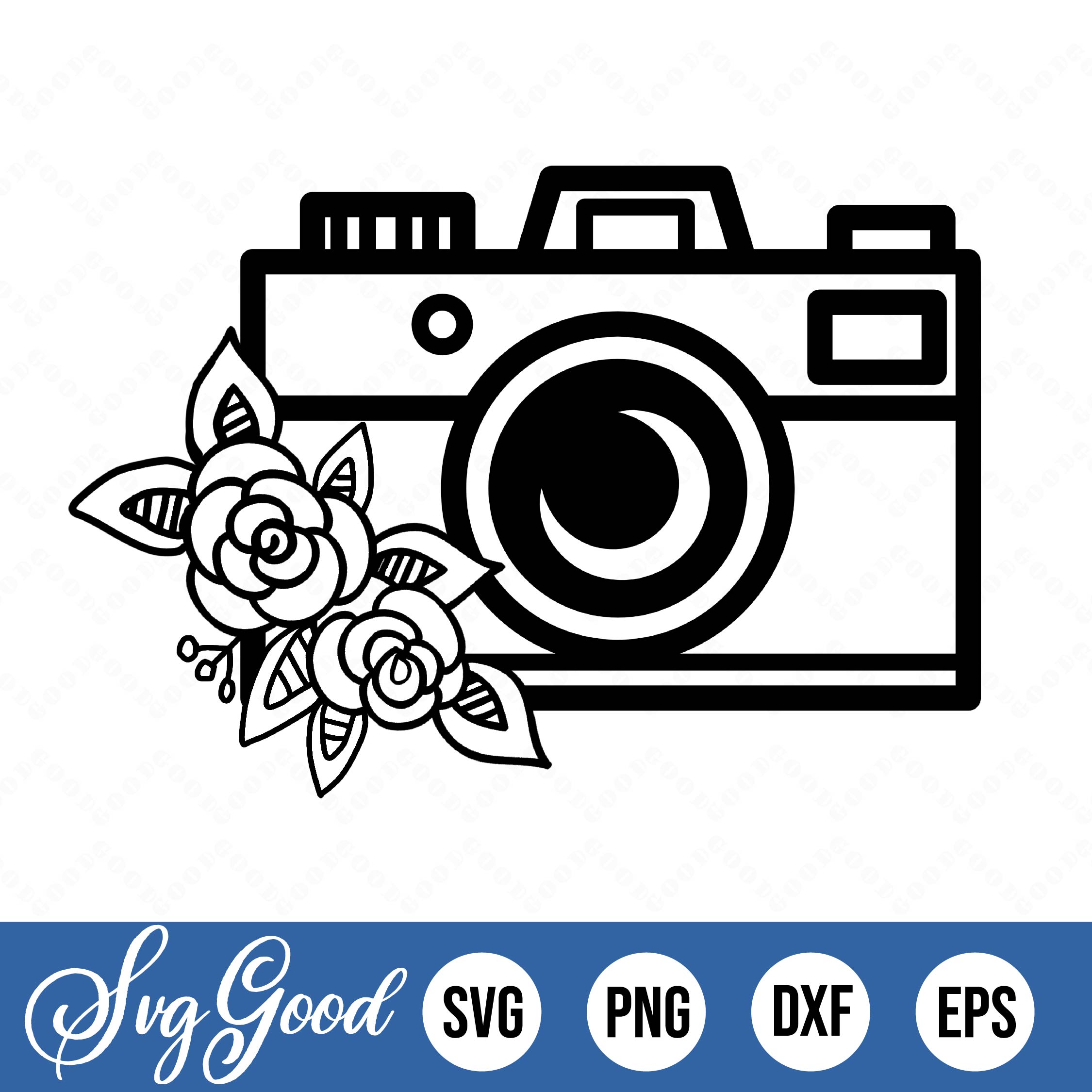 Floral Camera Svg, Photography Svg | Inspire Uplift
