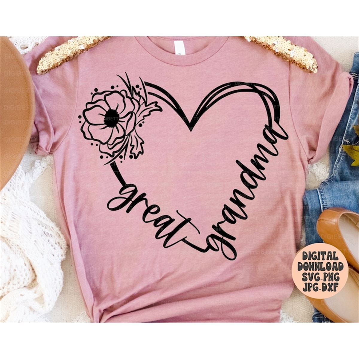 Great Grandma Heart Svg Png Dxf Great Grandma Svg H Inspire
