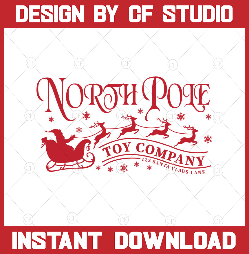 North Pole toy company SVG, Christmas svg, Santa svg, Christ | Inspire ...