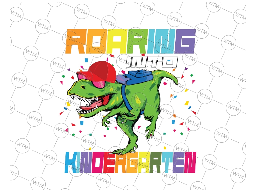 Roaring Kindergarten Dinosaur T Rex Png, Kindergarten Dinosa | Inspire ...