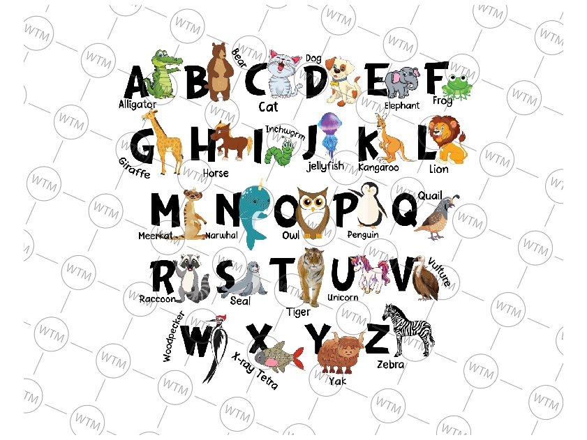 Alphabet ABC Animals Png, Kindergarten Teacher Png, Alphabet - Inspire ...