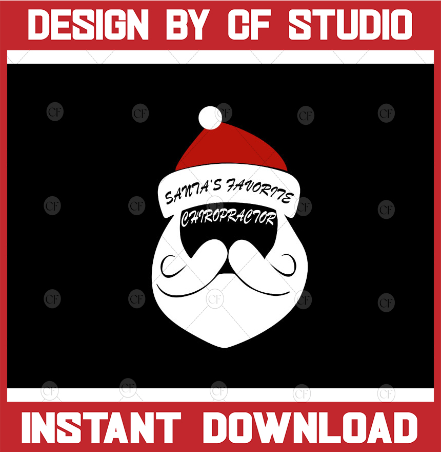 Santa's favorite Chiropractor svg, dxf,eps,png, Digital Down | Inspire ...
