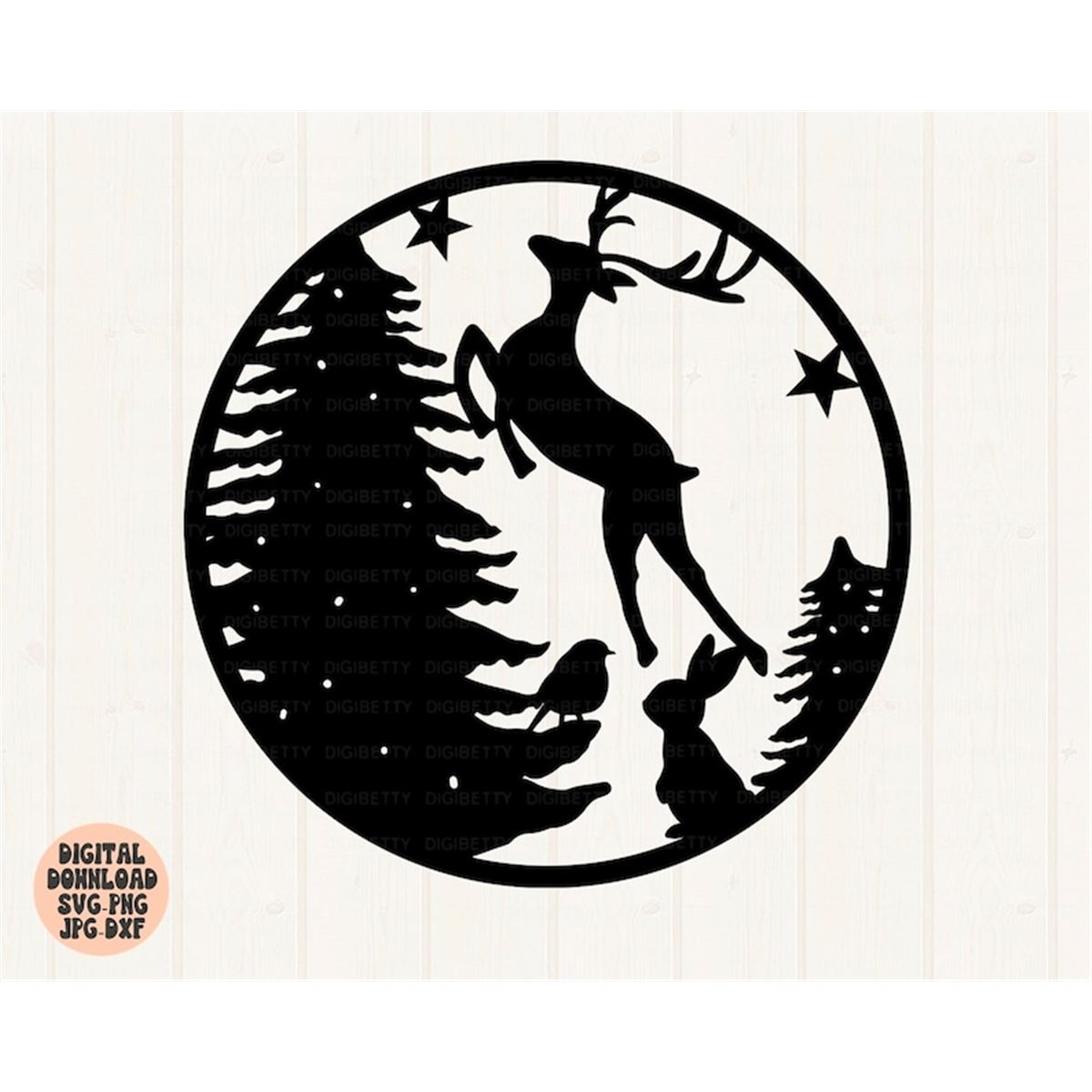 Christmas Scene Svg, Png, Jpg, Dxf, Winter Scene Svg, Deer S - Inspire ...