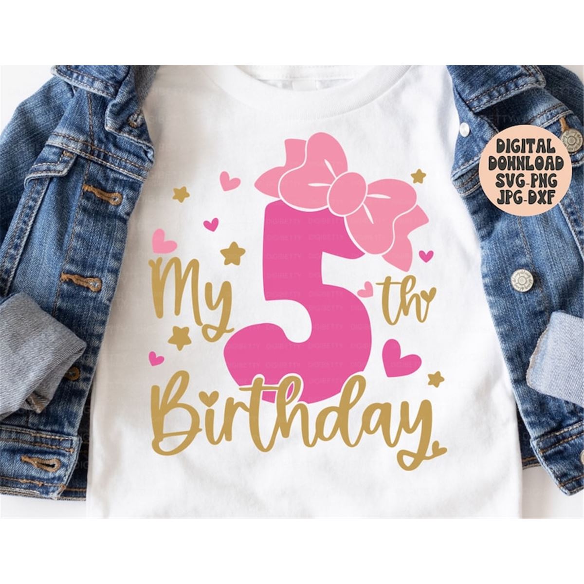 5th Birthday Svg Png Jpg Dxf, Birthday Svg, 5th Birthday Svg | Inspire ...