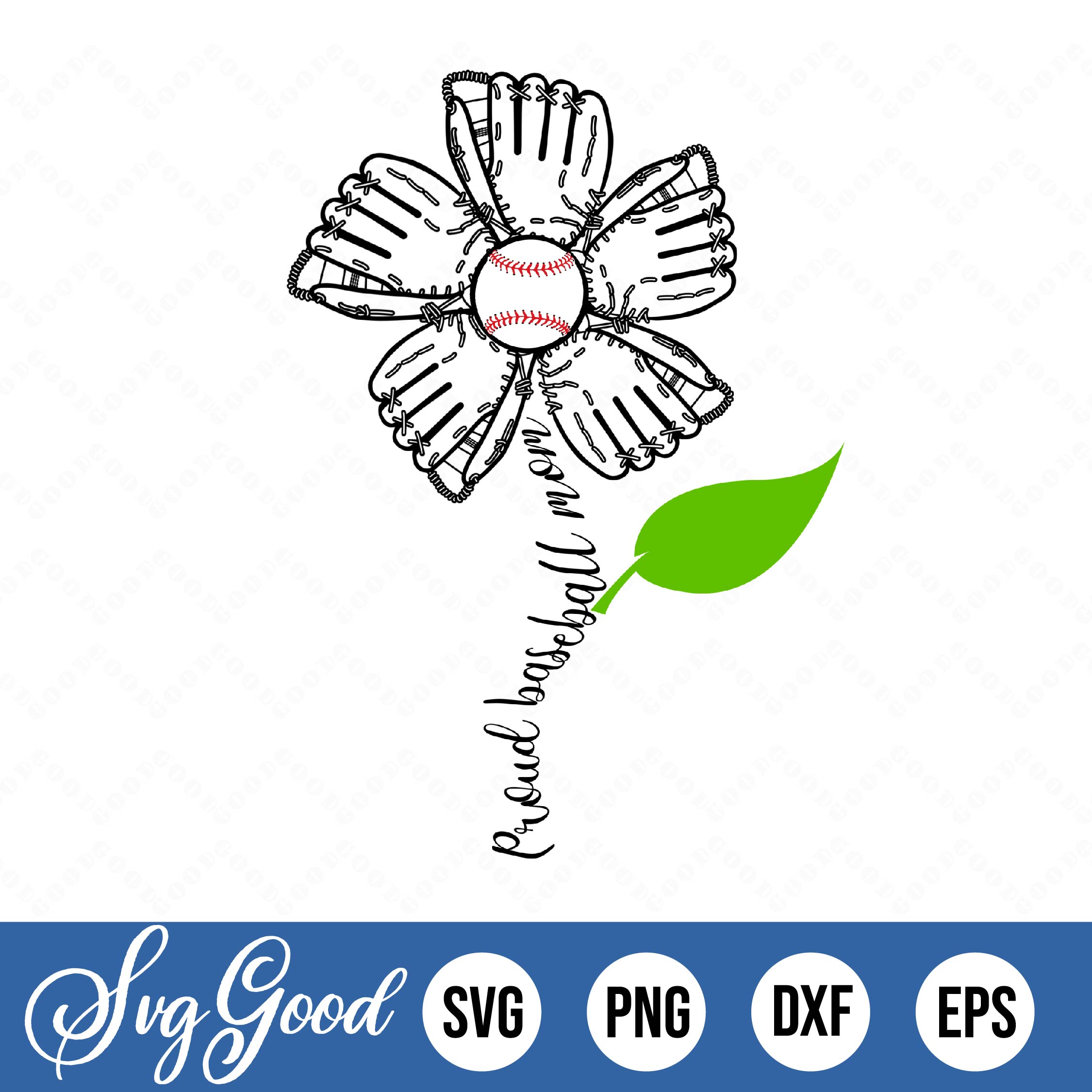 Proud Baseball Mom Flower Svg Png, Cricut Cut Files, Silhoue | Inspire ...