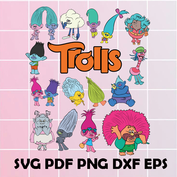 Trolls Svg, Trolls Clipart, Trolls Digital Clipart, Trolls P | Inspire ...