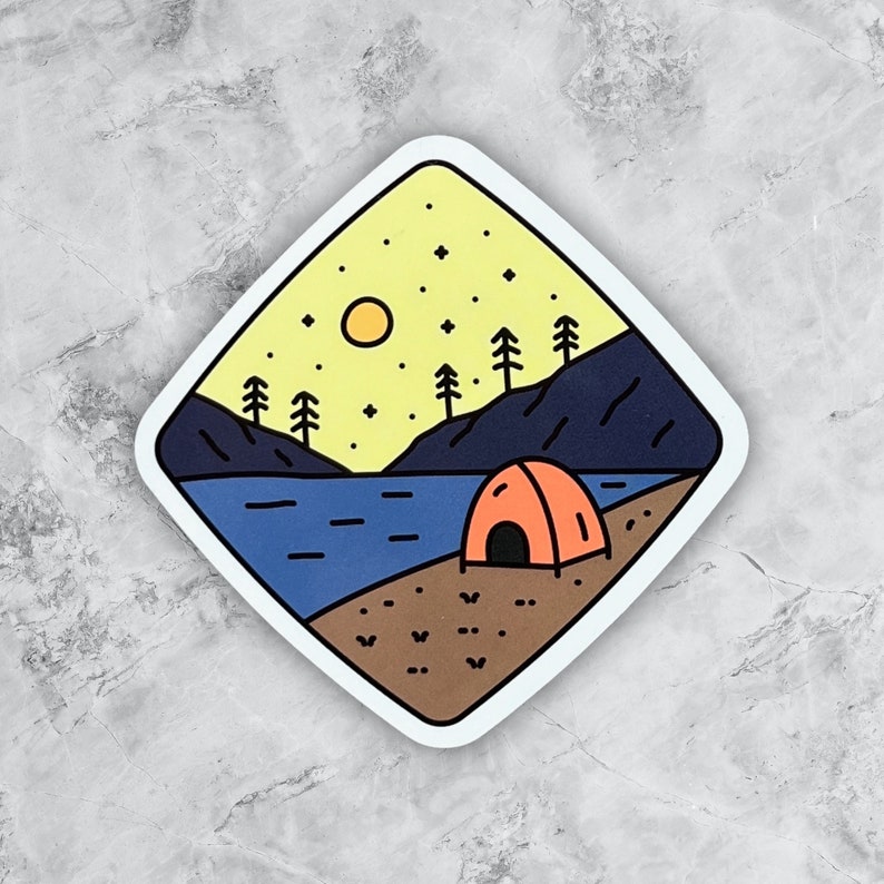 Camping Sticker, Live Love Camp Sticker, Travel Vinyl Sticke | Inspire ...