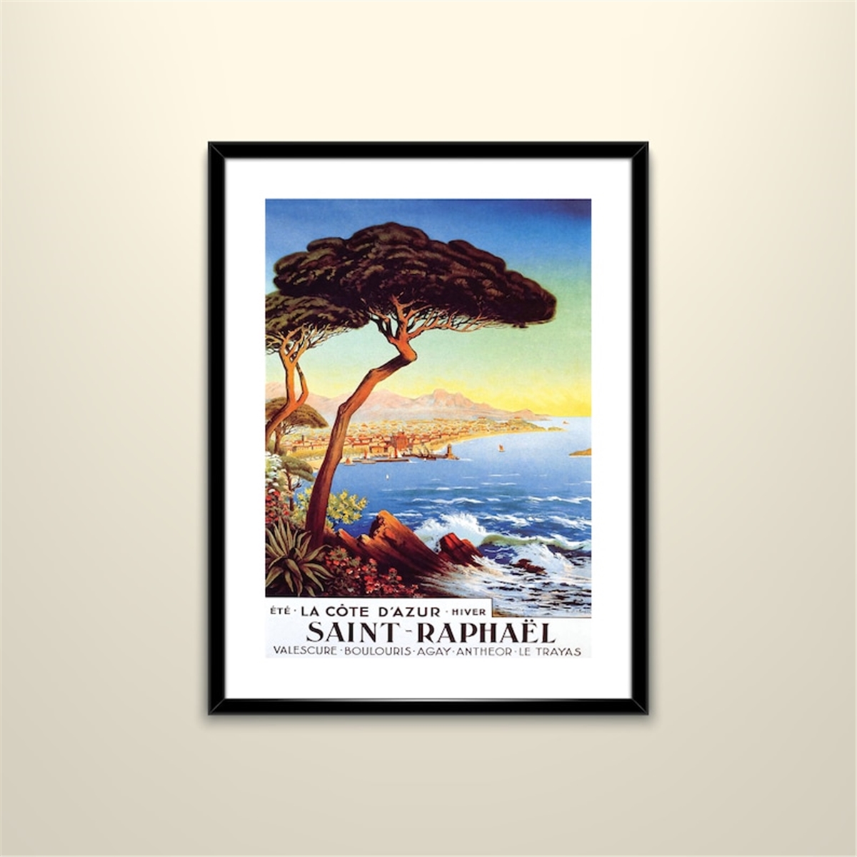 Saint Raphael, France Vintage Travel Poster - France Print, | Inspire ...