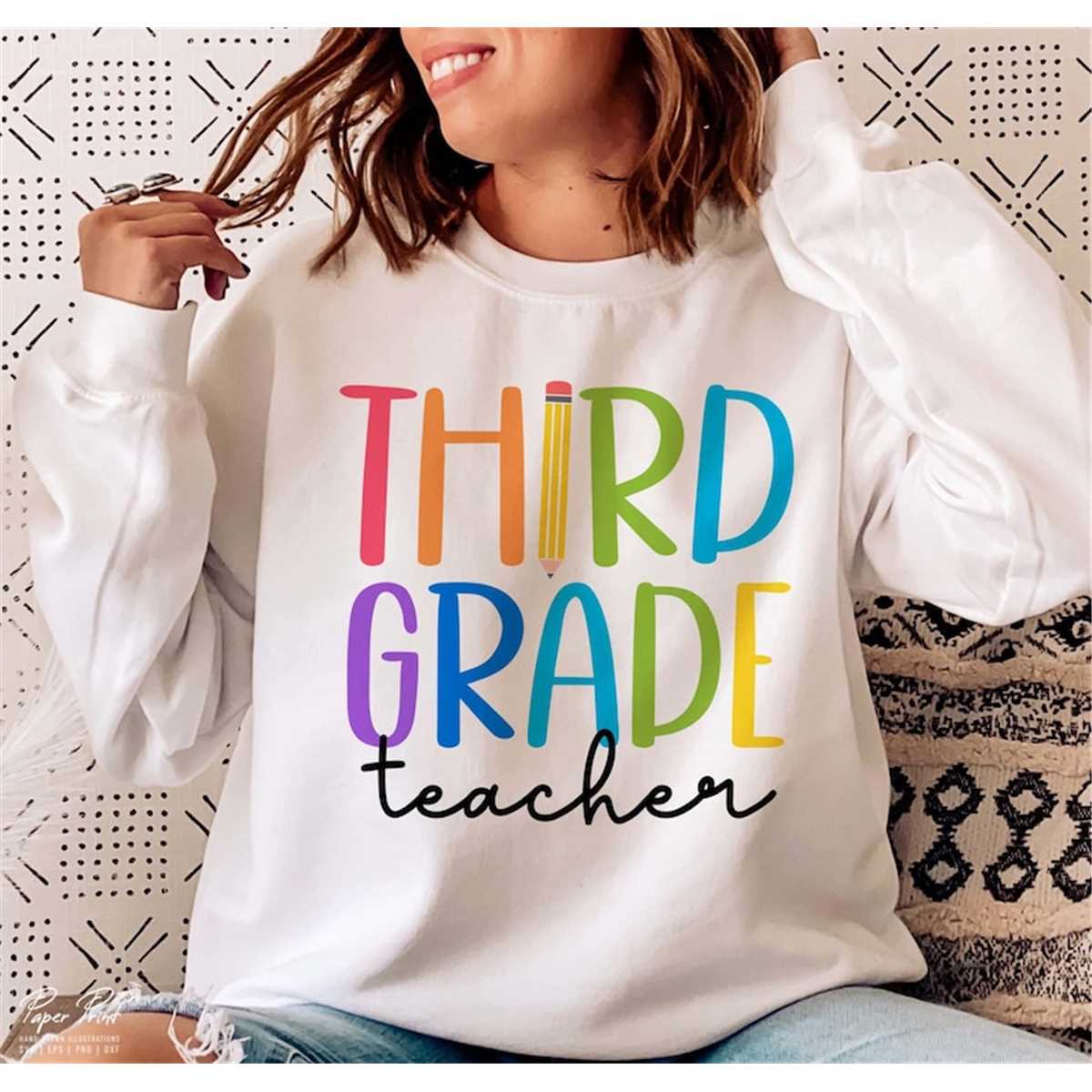 3rd Grade Teacher Svg, Third Grade Teacher Svg, Back to scho | Inspire ...