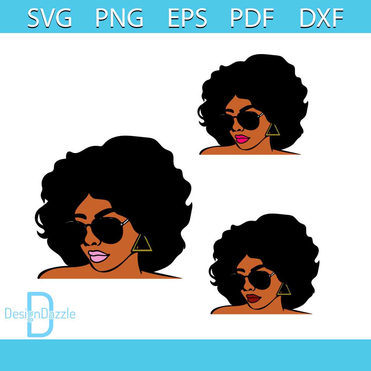 Women with Shades svg, Black Woman with Sunglasses SVG, Blac - Inspire ...