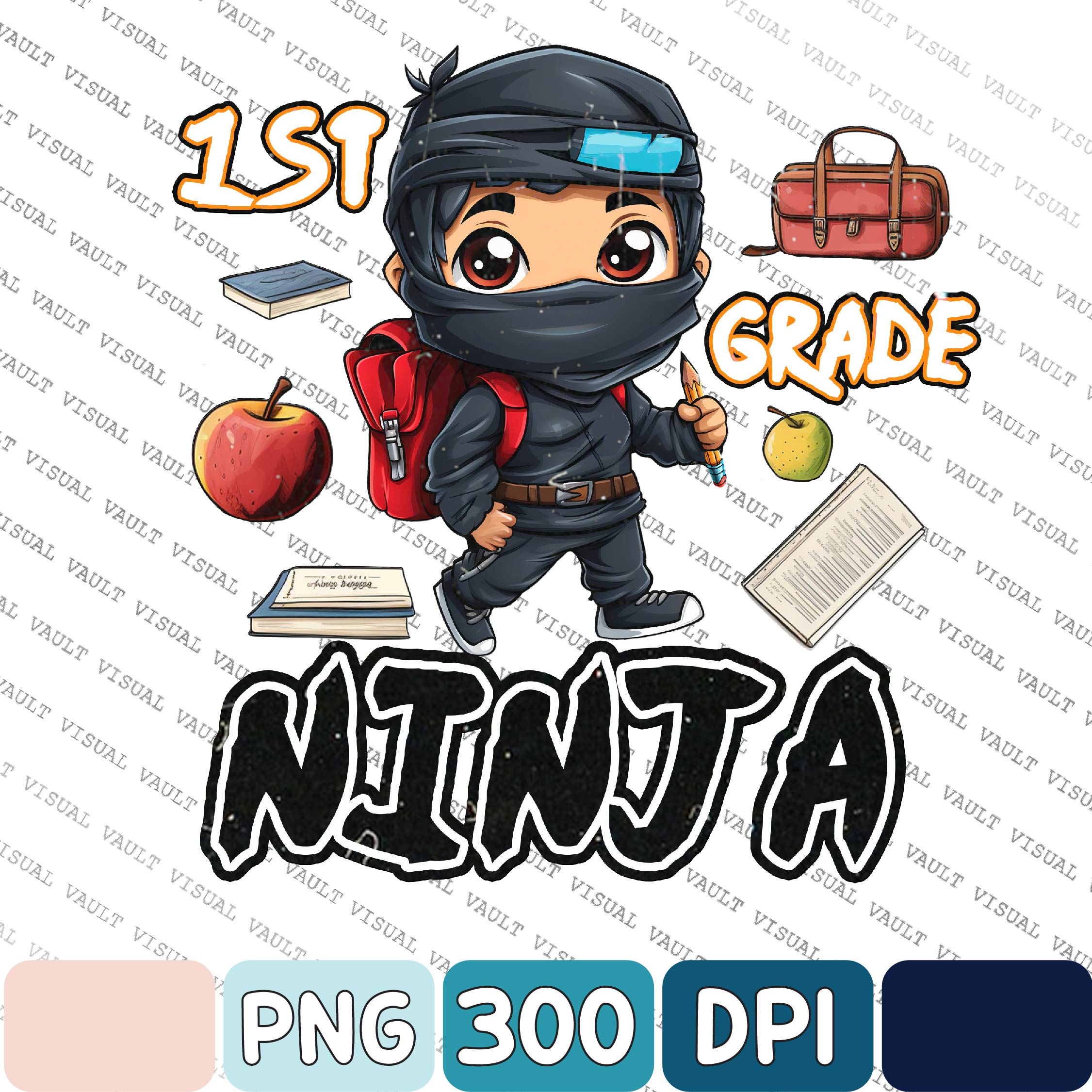 1st Grade Ninja Png, Kids Back To School, First Grade Ninja | Inspire ...