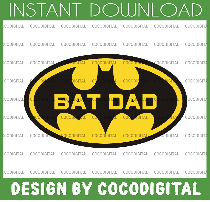 BatMan Dad Logo Svg, Super Dad, Super Dadman Bat Hero Funny, | Inspire ...