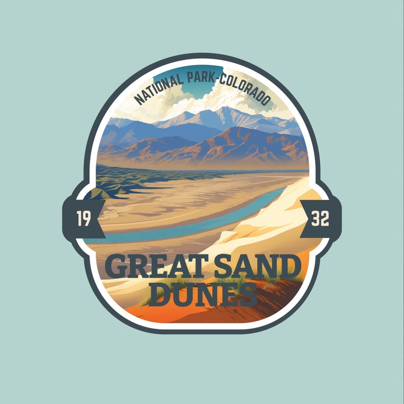 Great Sand Dunes Park Sticker Colorado Outdoor Sticker Natio - Inspire ...