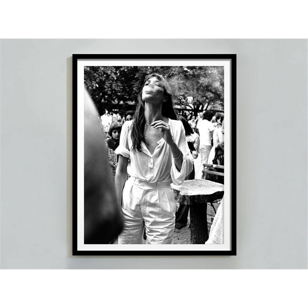 Jane Birkin Smoking Cigarette Poster, Black and White, Vinta | Inspire ...