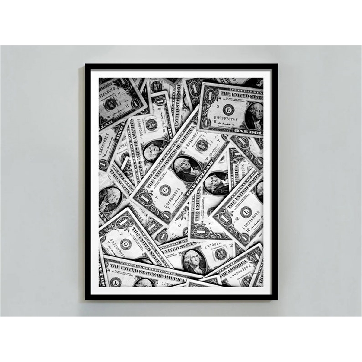 Money Poster, Black and White Wall Art, Luxury Print, Dollar | Inspire ...