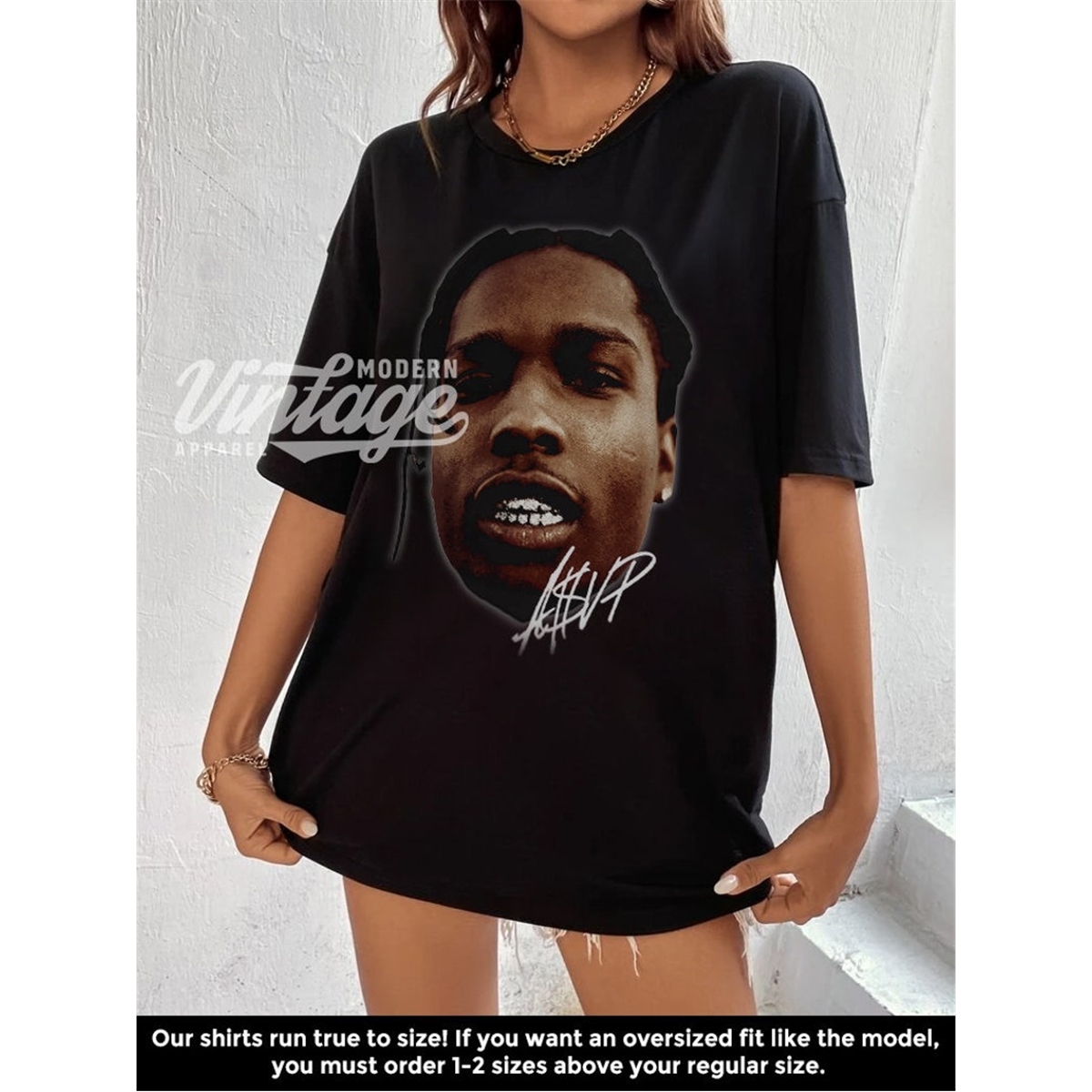 Asap Rocky Shirt, Rapper shirt, Big Head, Classic 90s Graphi - Inspire ...