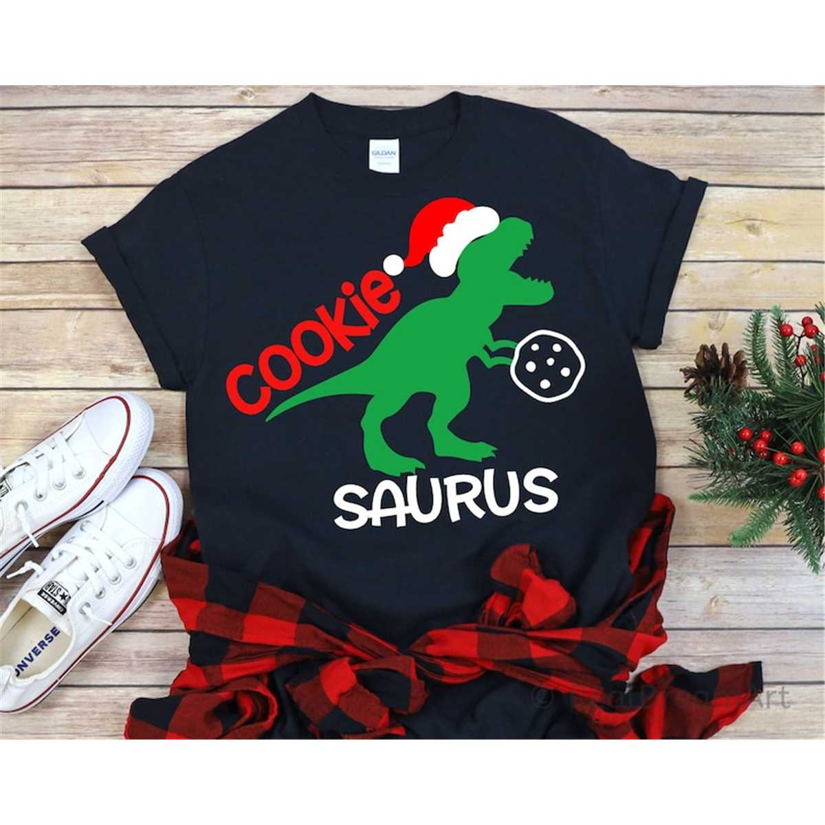 Christmas T-Rex Svg, Santa Saurus Svg, Cookie Saurus Svg, Di - Inspire ...