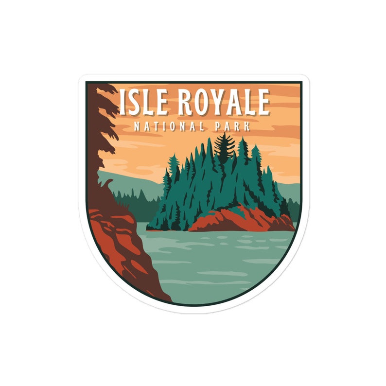 ISLE ROYALE National Park Sticker, Isle Royale National Park | Inspire ...