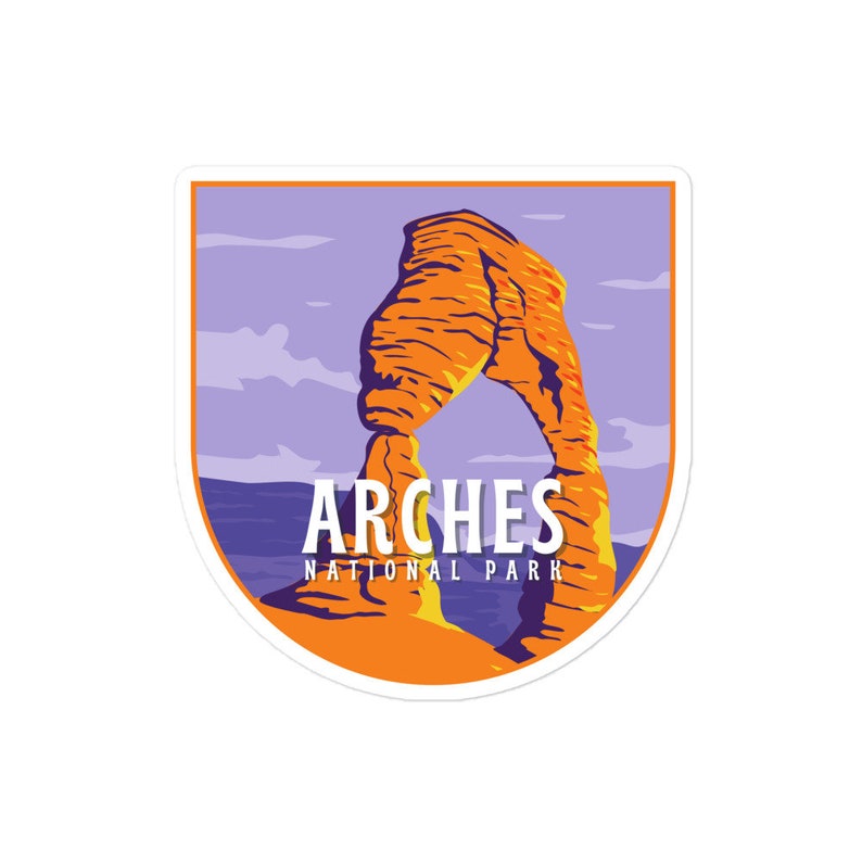 ARCHES NATIONAL PARK Sticker, Arches National Park Decal, Wa | Inspire ...