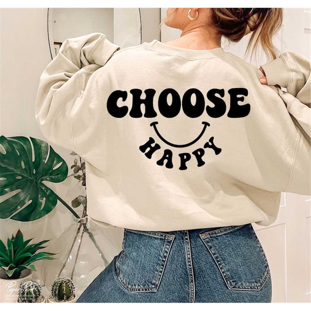 Choose Happy SVG PNG, Happy Face SVG, Inspirational Svg, Pos | Inspire ...