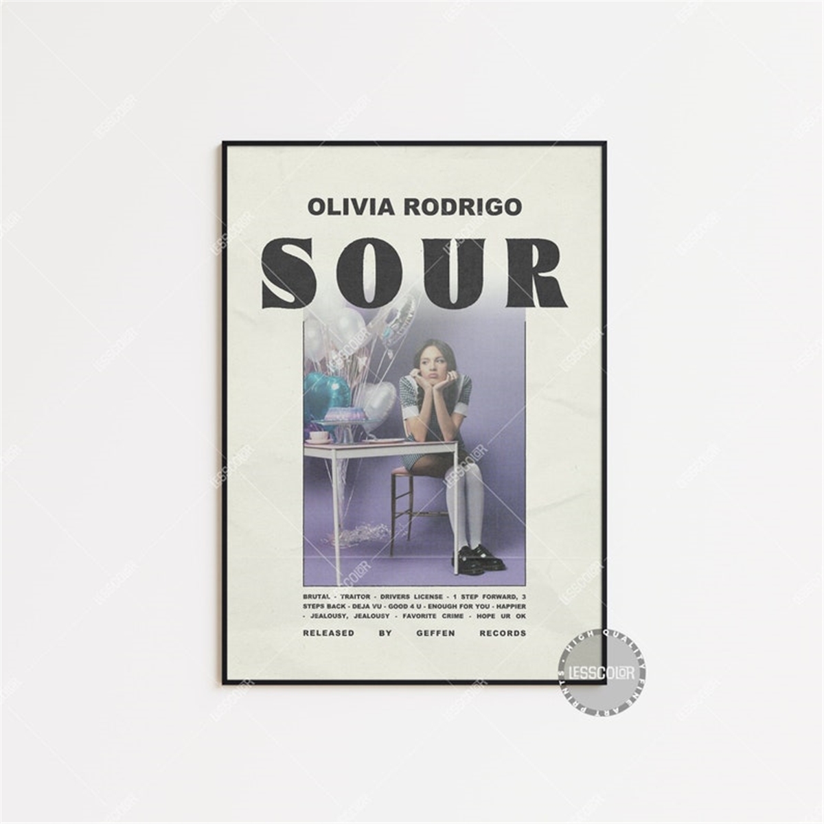 Olivia Rodrigo Posters / Sour Poster / Album Cover Poster, P | Inspire ...