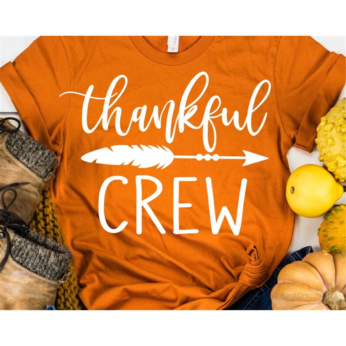 Thankful Crew Svg, Thanksgiving Svg, Family Thanksgiving Shi - Inspire ...