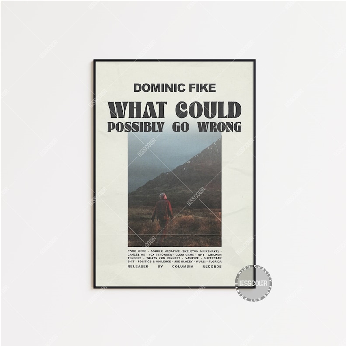 Dominic Fike Posters / What Could Possibly Go Wrong Poster/ | Inspire ...