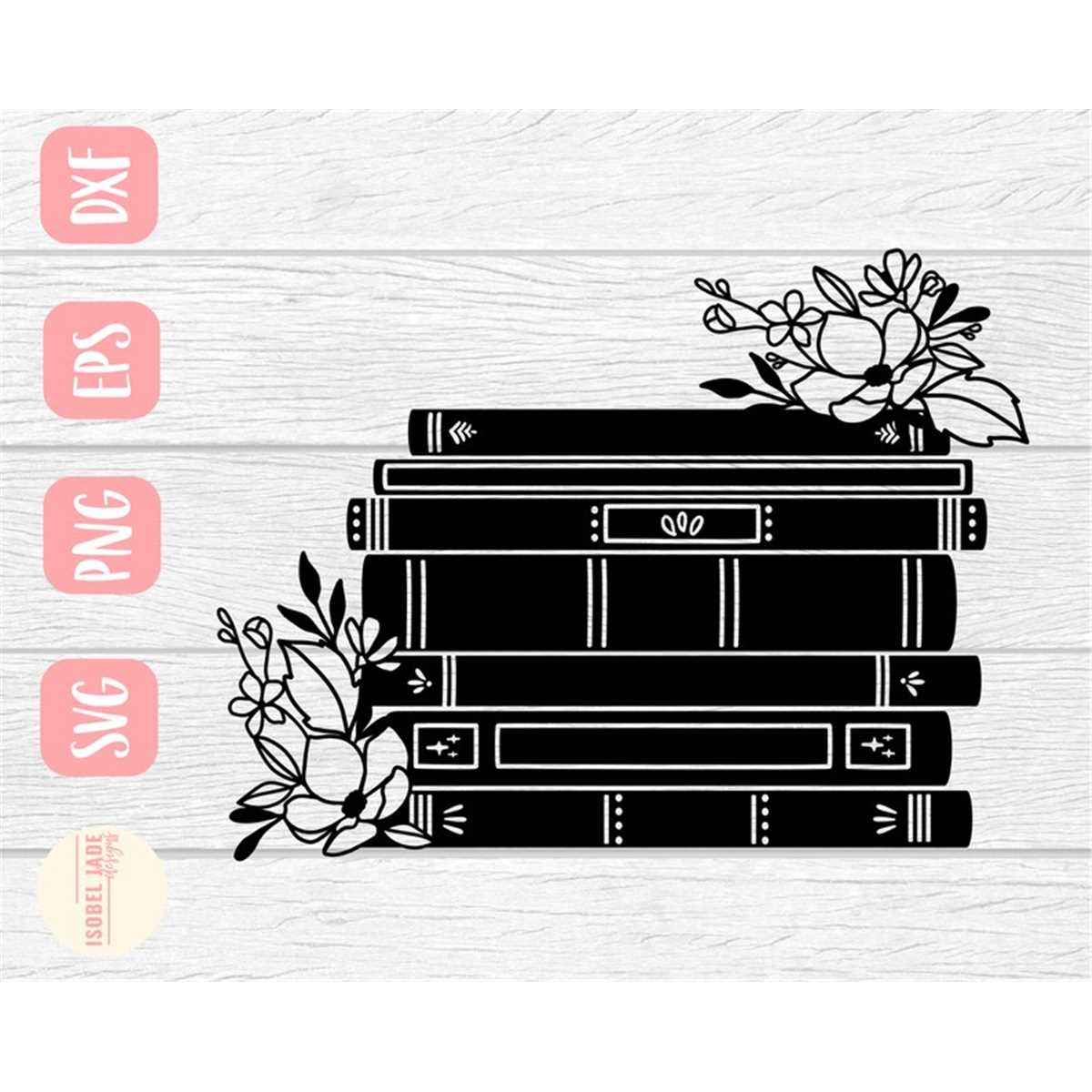 Stack Of Books Svg | Inspire Uplift