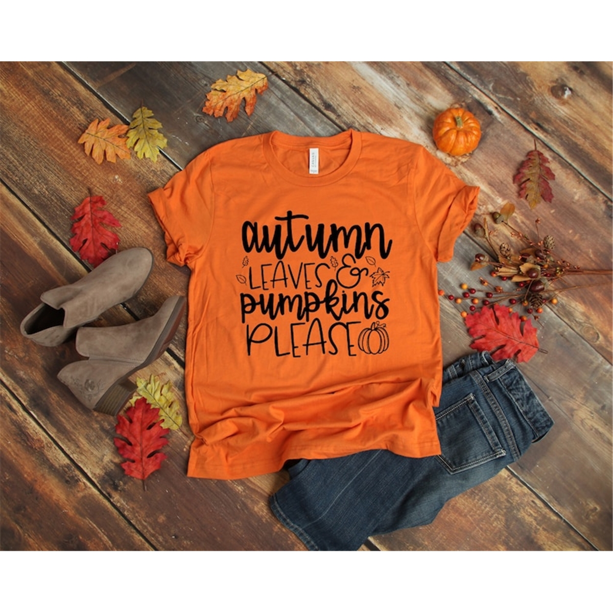 Autumn Leaves and Pumpkins Please Shirt - Fall Shirt - Autum | Inspire ...