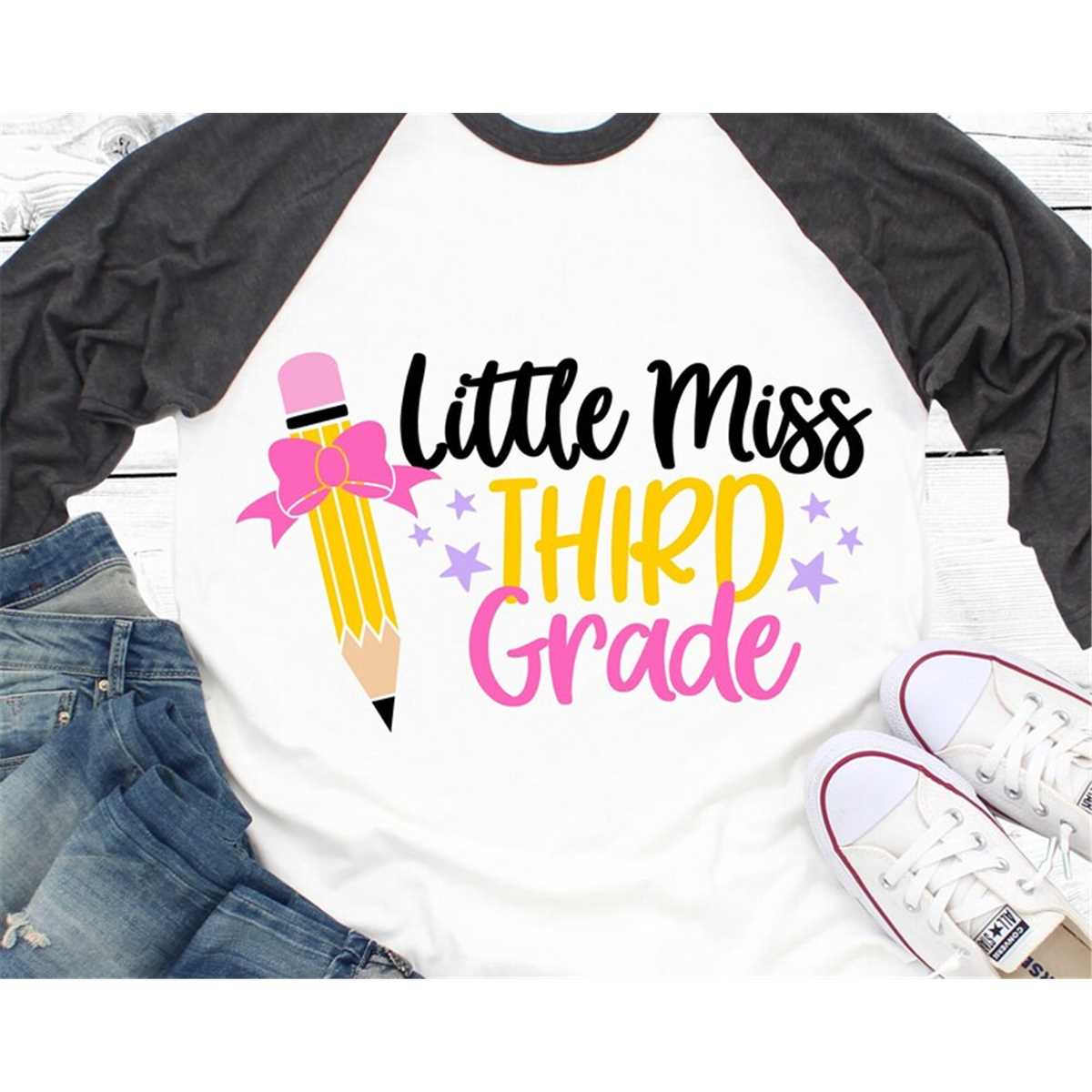 Little Miss Third Grade Svg, Third Grade Svg, Girl Third Gra | Inspire ...