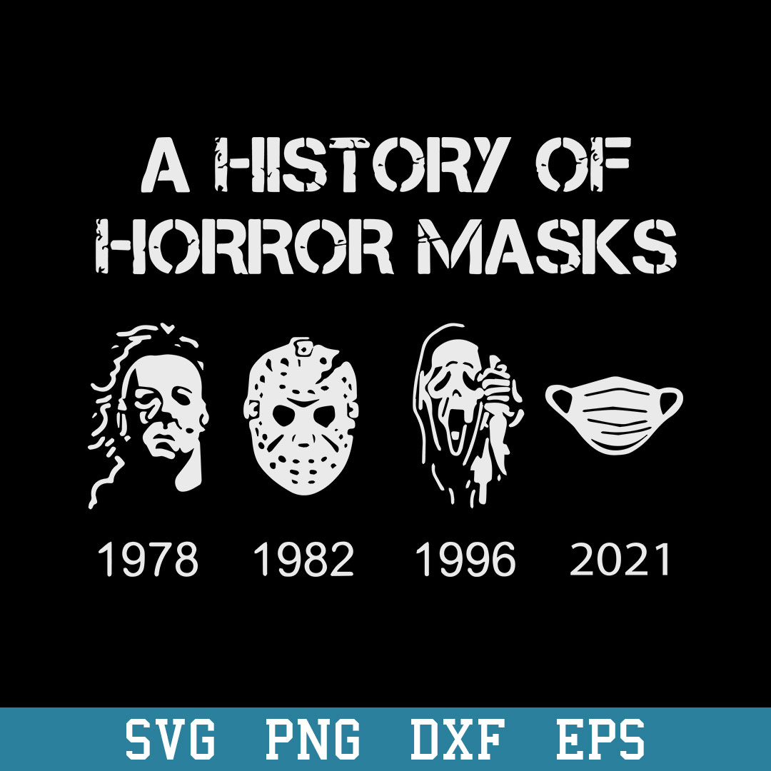 A History Of Horror Masks Halloween Svg, Horror Characters S | Inspire ...