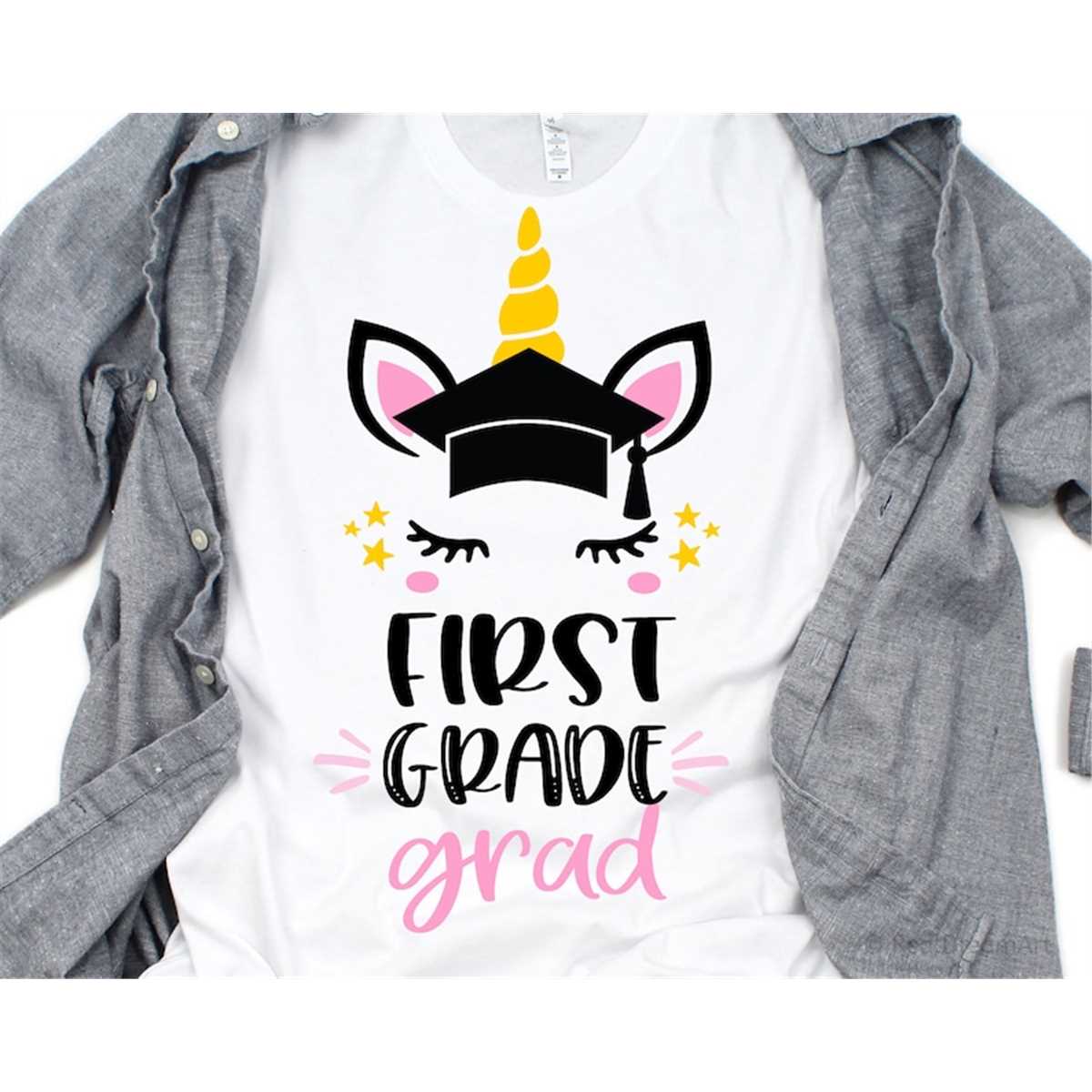 First Grade Grad Svg, Unicorn Svg, Last Day of School Svg, E | Inspire ...