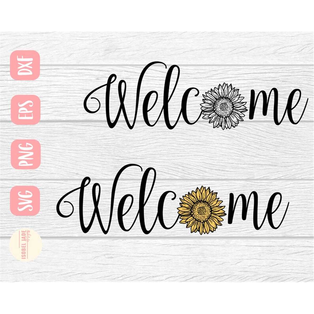 Welcome sunflower svg, Welcome svg, Sunflower svg, Farmhouse - Inspire ...