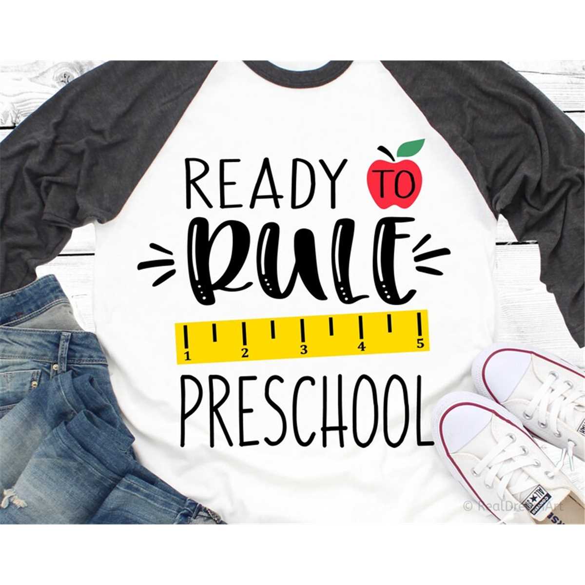 Preschool Svg Pre-K Svg Ready to Rule Preschool Ruler Svg Pr - Inspire ...