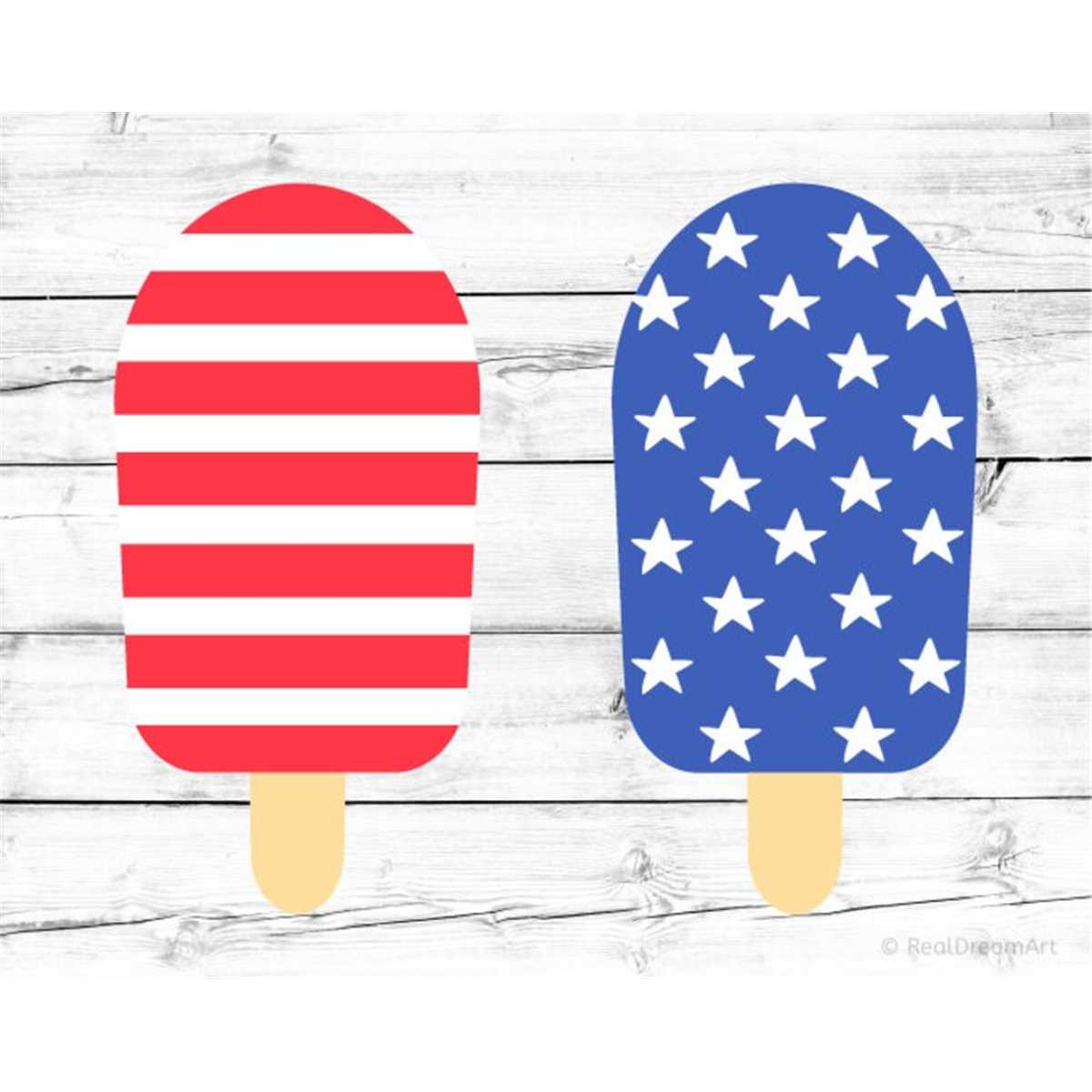 4th of July Svg Ice Pop Svg Bundle US Flag Ice Cream Svg Am | Inspire ...