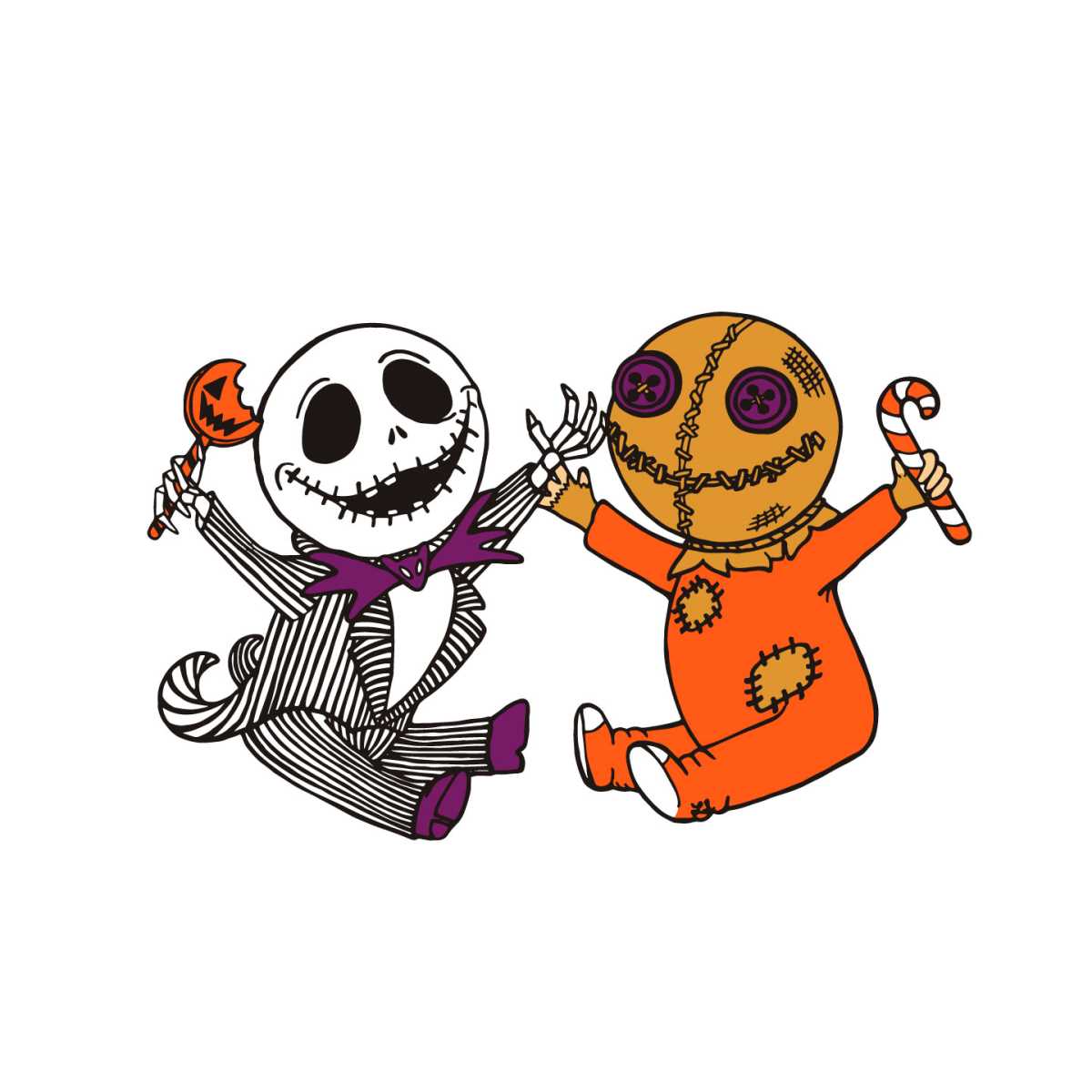 Halloween Kids Jack Skellington And Sam Halloween Svg Happy | Inspire ...