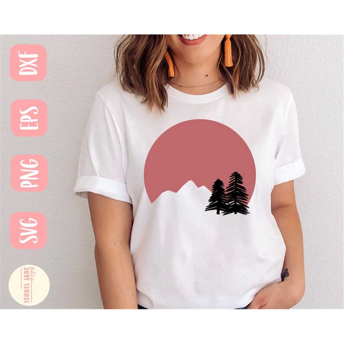 Mountain SVG design - Sun SVG file for Cricut - Sunset SVG - - Inspire ...