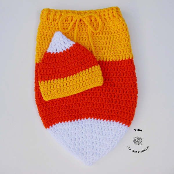 CROCHET PATTERN Candy Corn Newborn Cocoon Outfit Crochet Hat | Inspire ...