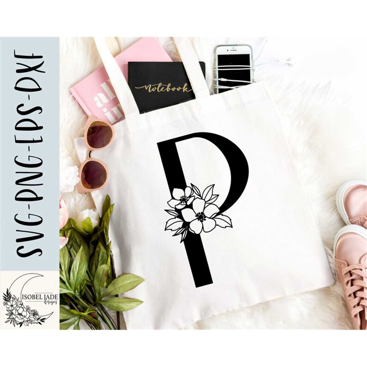 Letter P svg, Monogram svg, Name svg, Floral letter svg, Alp - Inspire ...