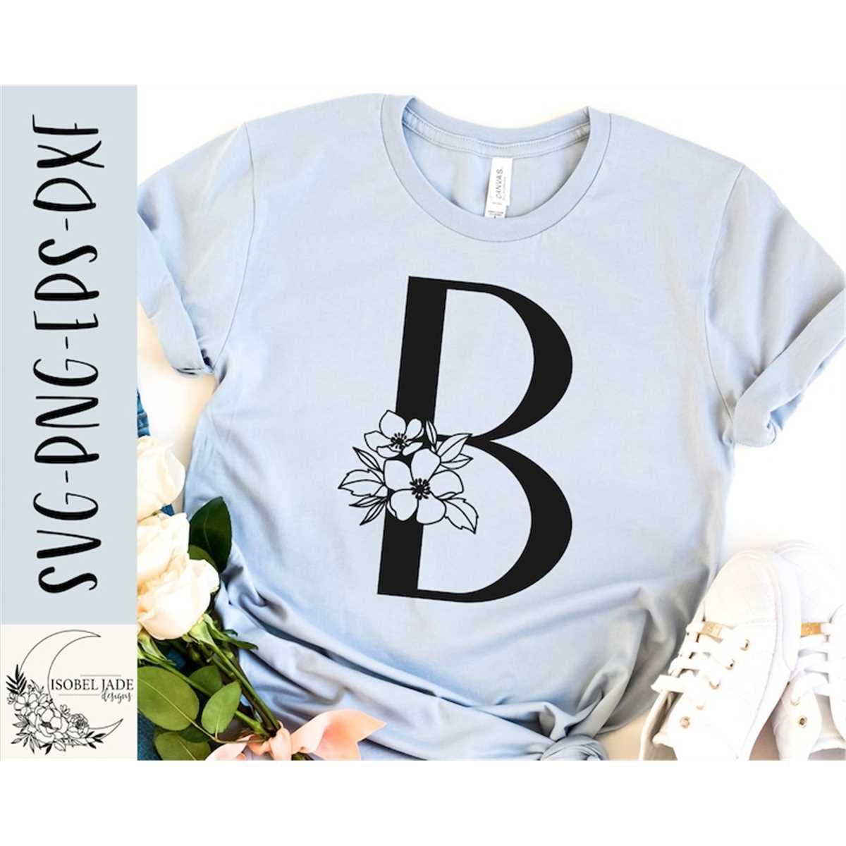 Letter B svg, Monogram svg, Name svg, Floral letter svg, Alp - Inspire ...