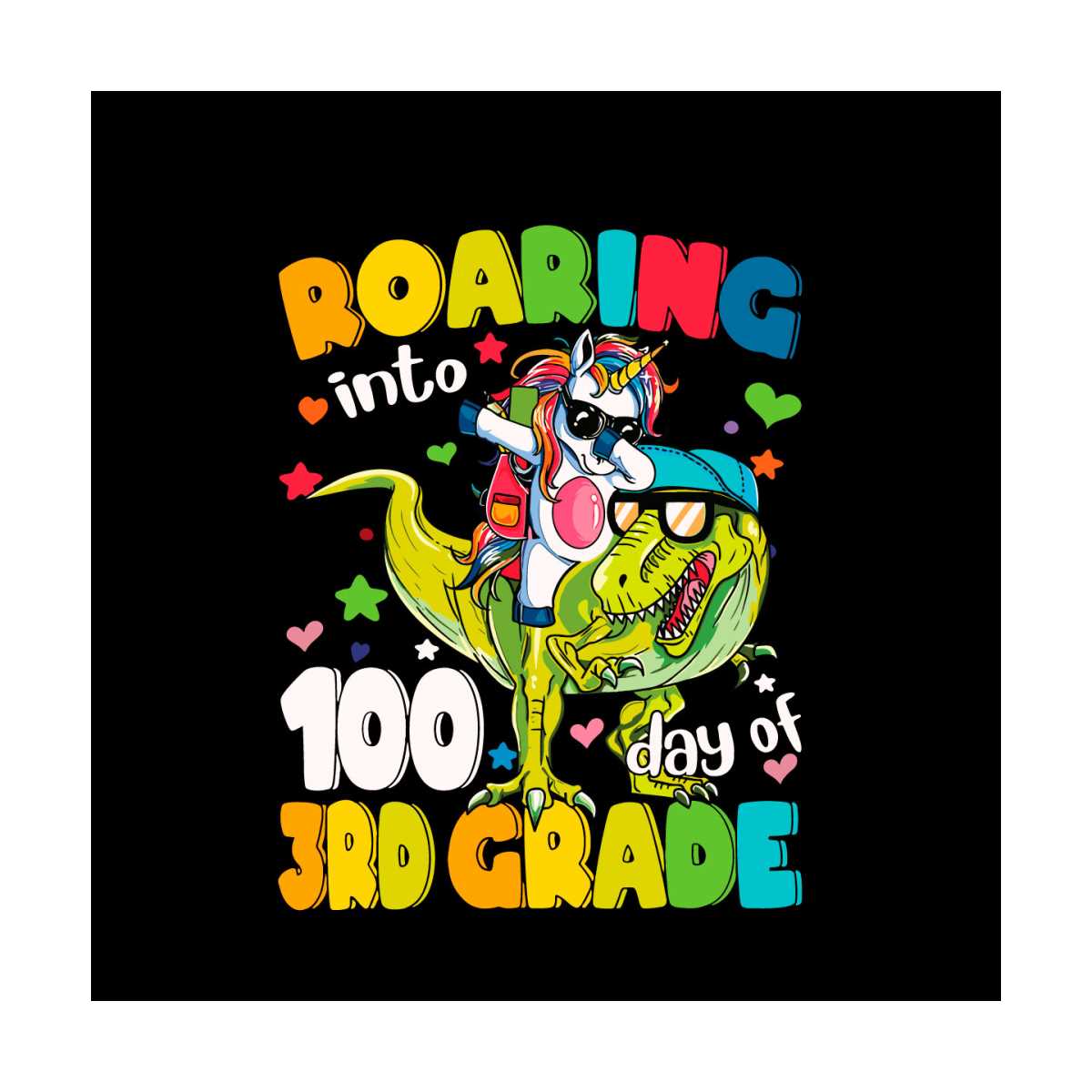 100th Day Of School Shirt Svg Roaring 100 3rd Grade Vector, | Inspire ...