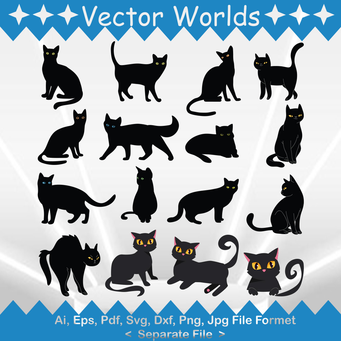 Black Cats svg, Black Cat svg, Black. Cats, SVG, ai, pdf, ep | Inspire ...