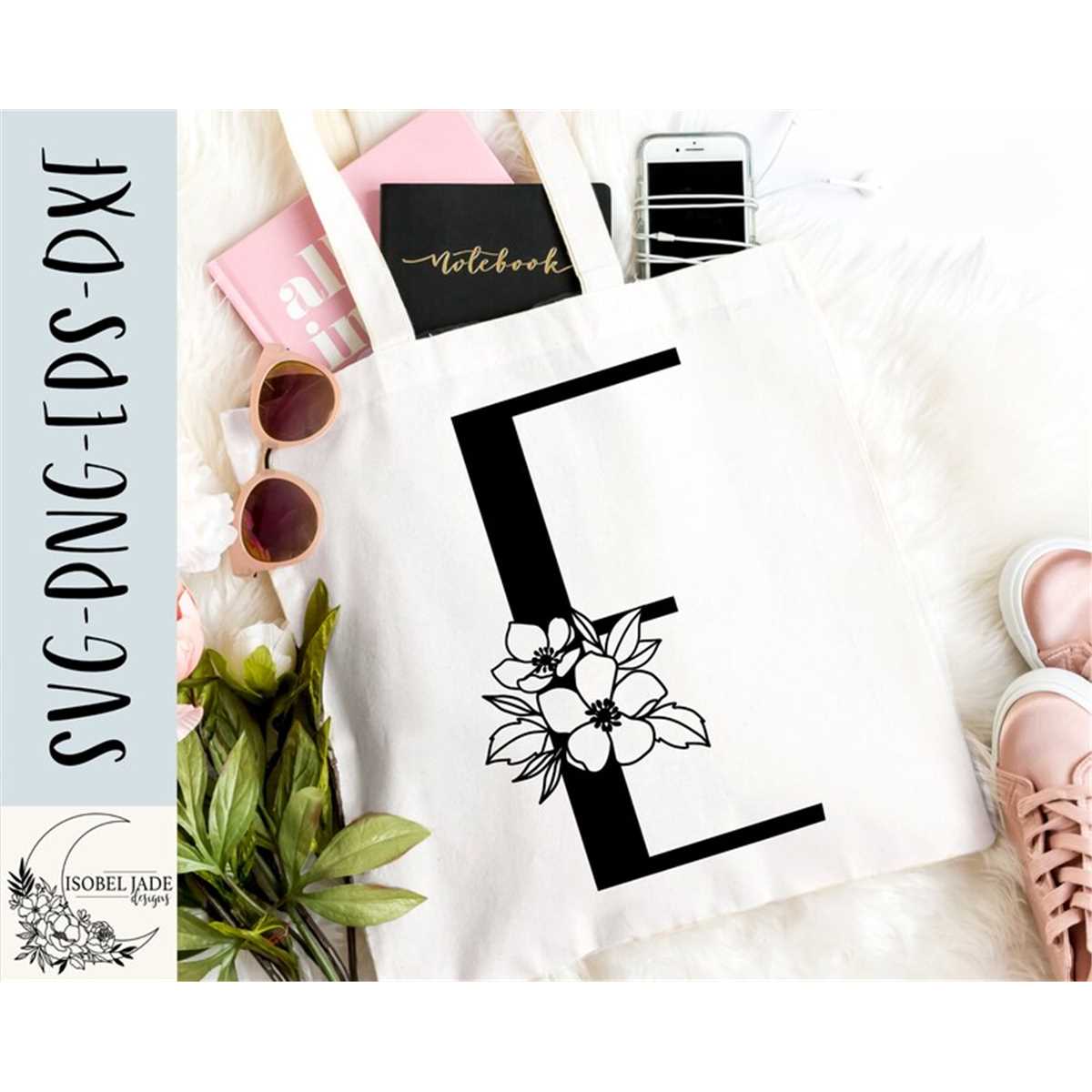 Letter E svg, Monogram svg, Name svg, Floral letter svg, Alp - Inspire ...