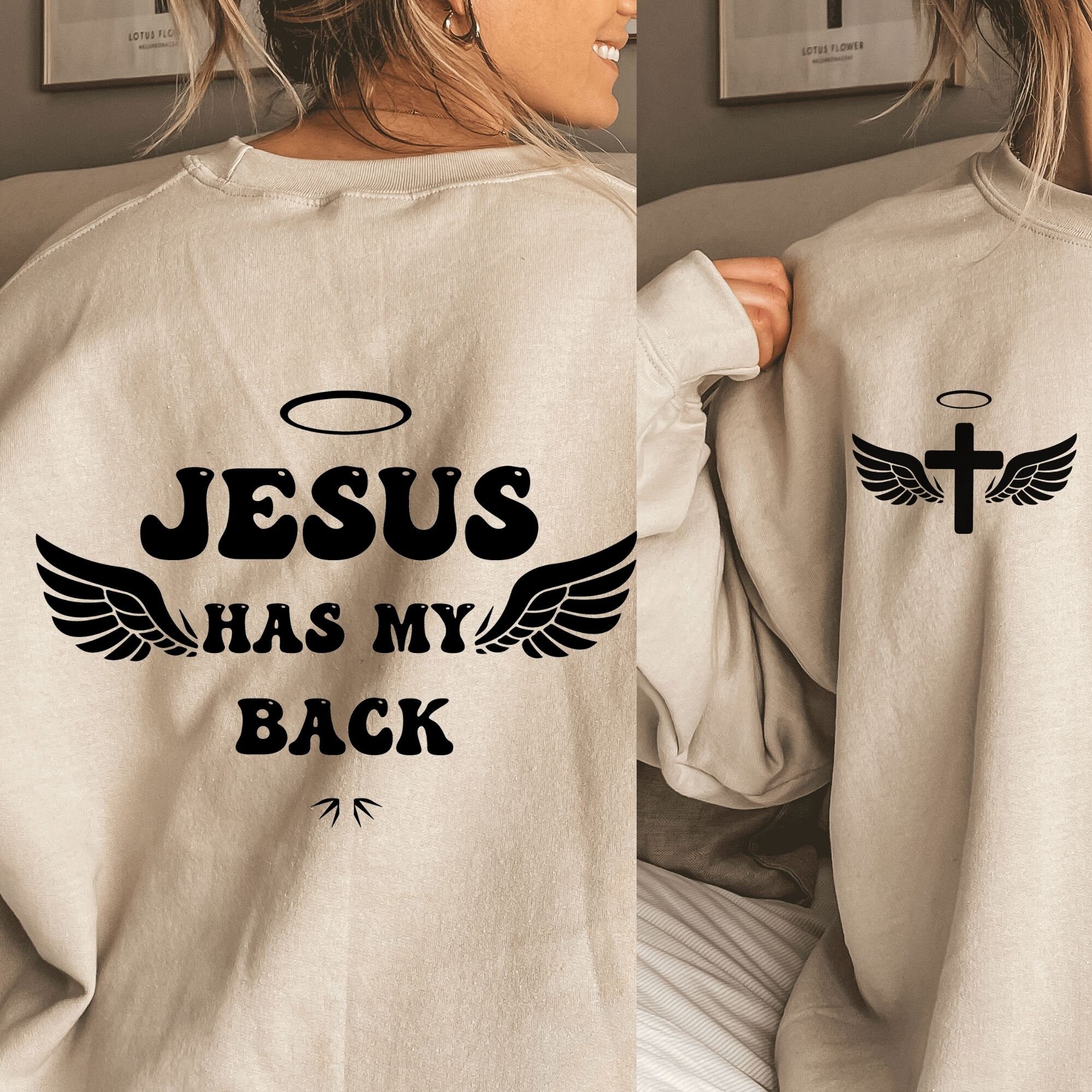 Jesus has my back Front and back PNG file, digital download, - Inspire ...