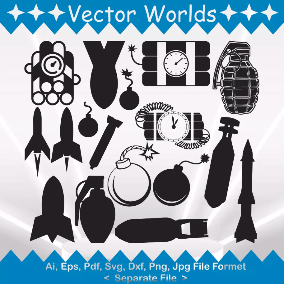 Bomb svg, Bombs svg, War, Fight, SVG, ai, pdf, eps, svg, dxf | Inspire ...