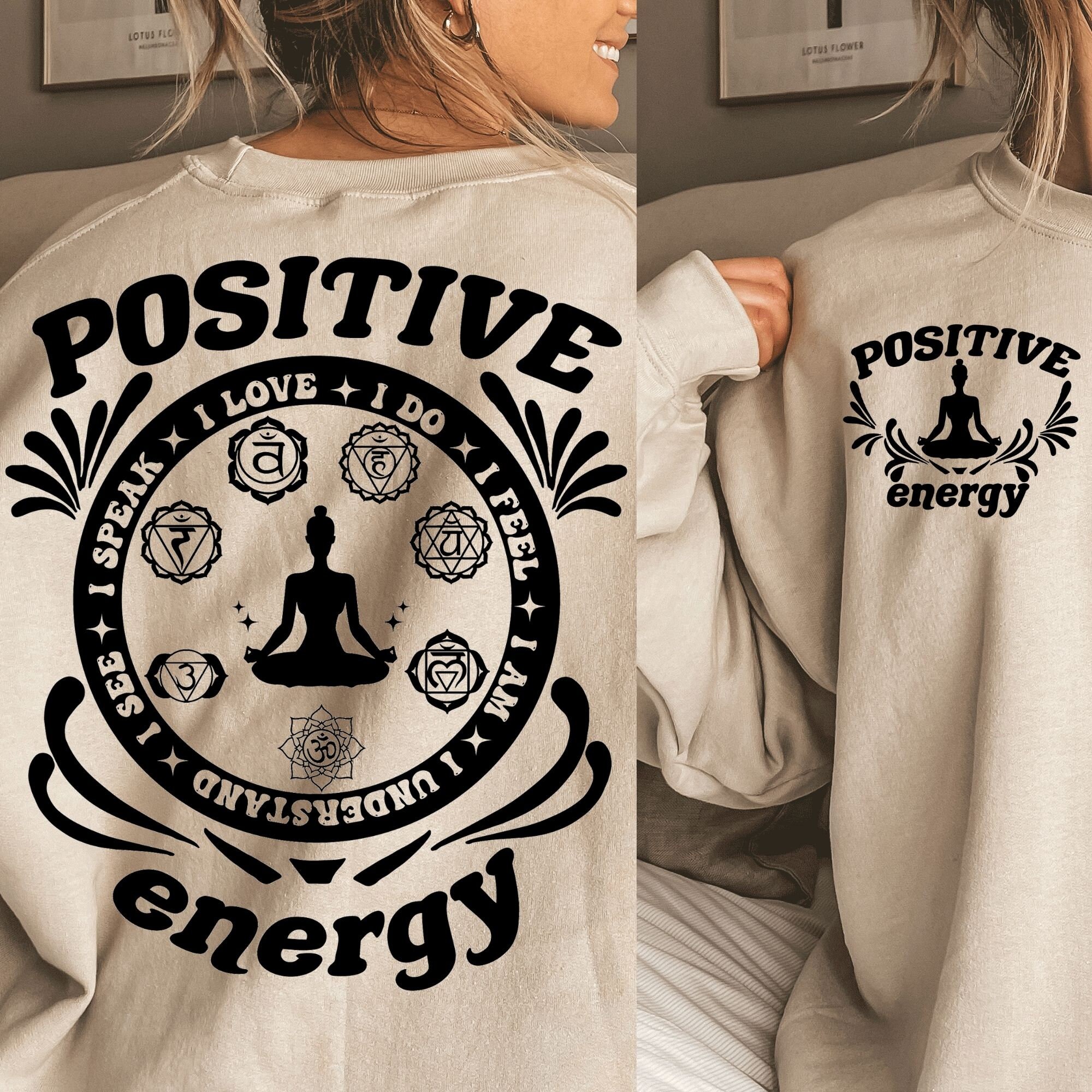 Positive Energy SVG PNG, svg cut files for Cricut, Self love | Inspire ...